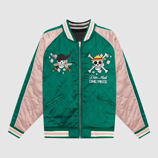 One Piece x Dim Mak - Wano Reversible Souvenir Jacket - Crunchyroll ...