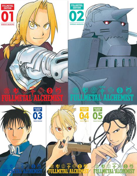 Fullmetal Alchemist Fullmetal Edition Manga Hardcover (1-5) Bundle ...
