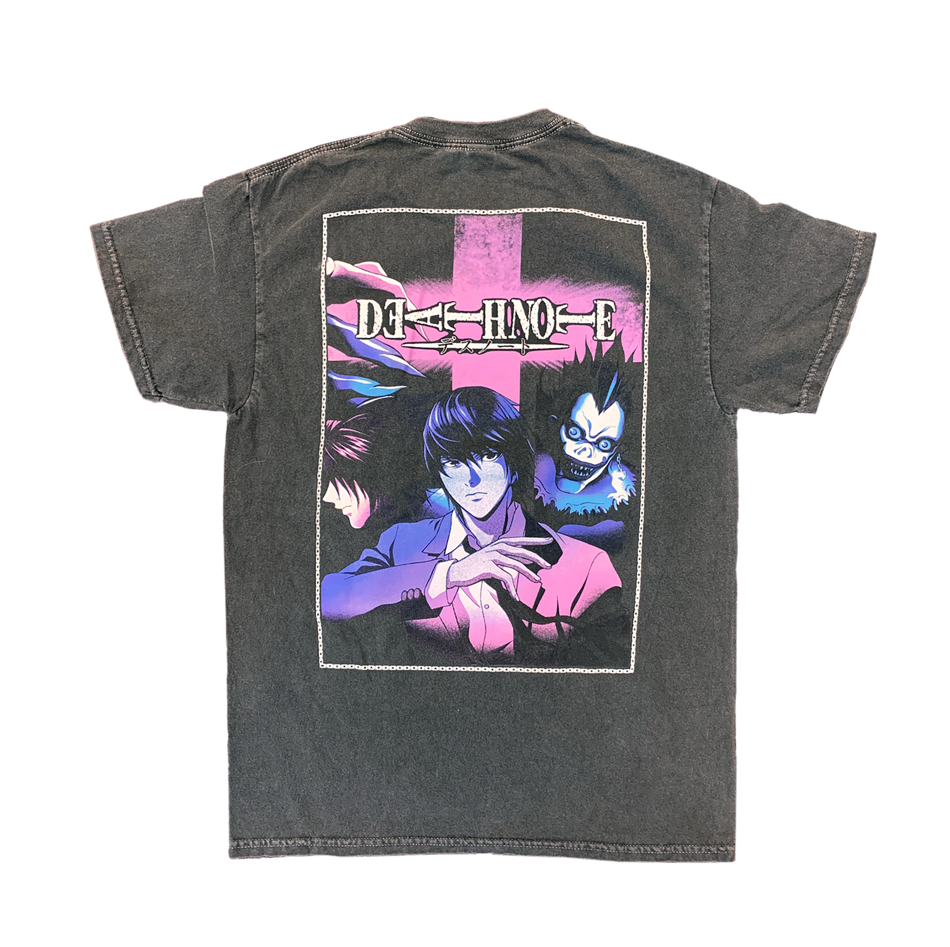 Death Note - L Light Ryuk Skull Gradient T-Shirt - Crunchyroll ...