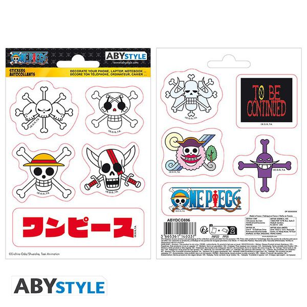 One Piece - Stickers - 16X11cm/ 2 Sheets - Emperors Skulls ...