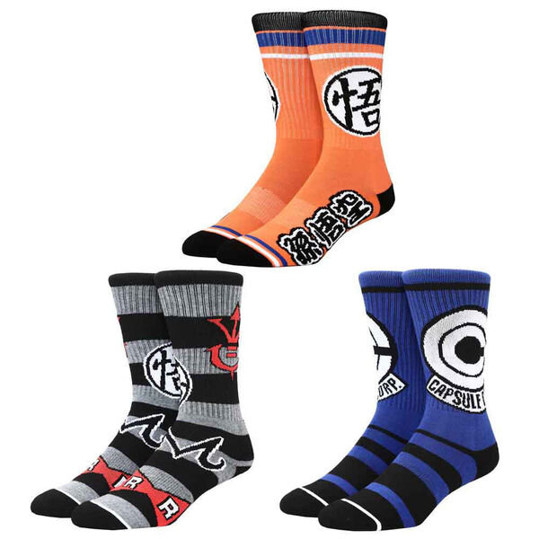 Dragon Ball Z - Symbols Crew Socks 3 Pair | Crunchyroll Store
