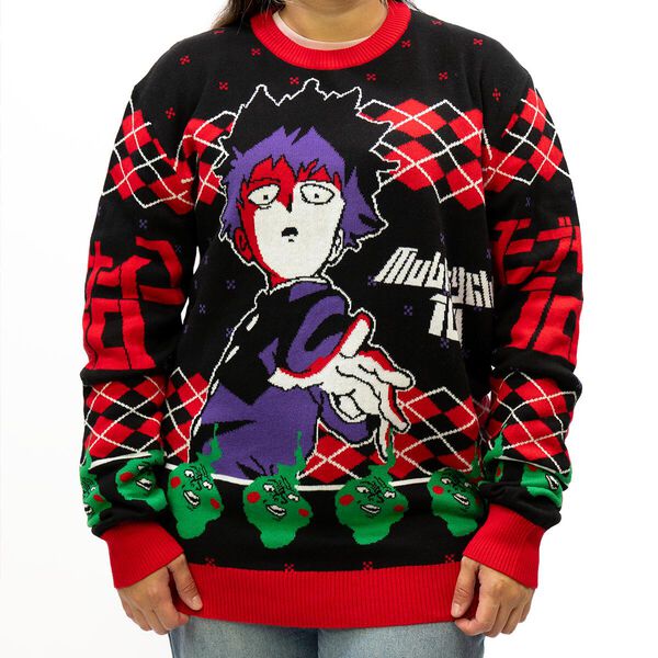 Mob Psycho 100 - Mob and Dimple Holiday Sweater | Crunchyroll Store