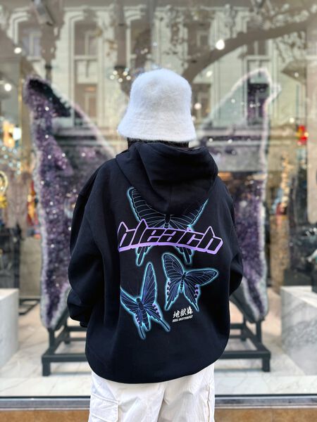 BLEACH - Rukia Soul Society Butterfly Fleece Hoodie - Crunchyroll ...