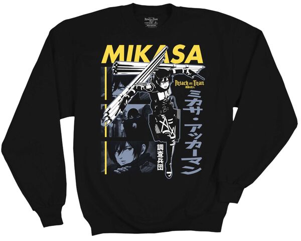 Attack on Titan - Mikasa Thunder Spears Crew Sweatshirt - Crunchyroll Exclusive! | Crunchyroll Store