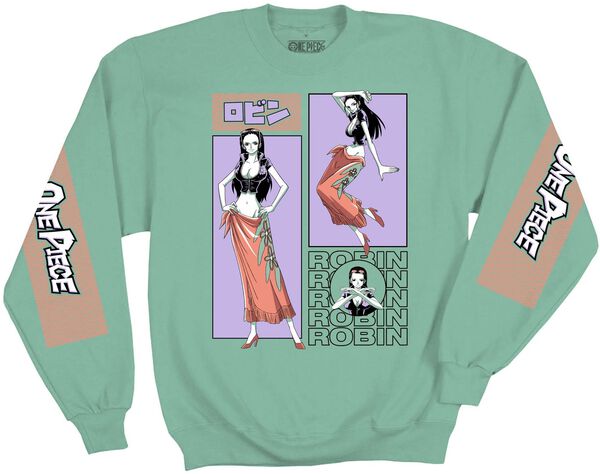 One Piece - Robin Panels Crew Sweatshirt - Crunchyroll Exclusive ...