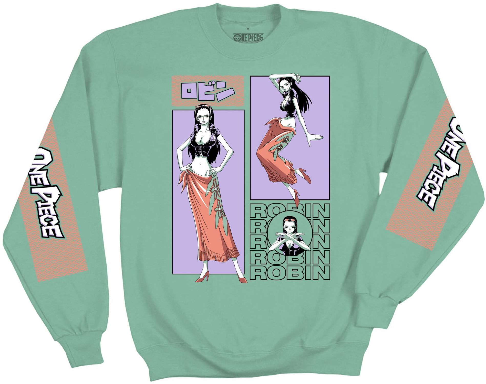 One Piece - Robin Panels Crew Sweatshirt - Crunchyroll Exclusive ...