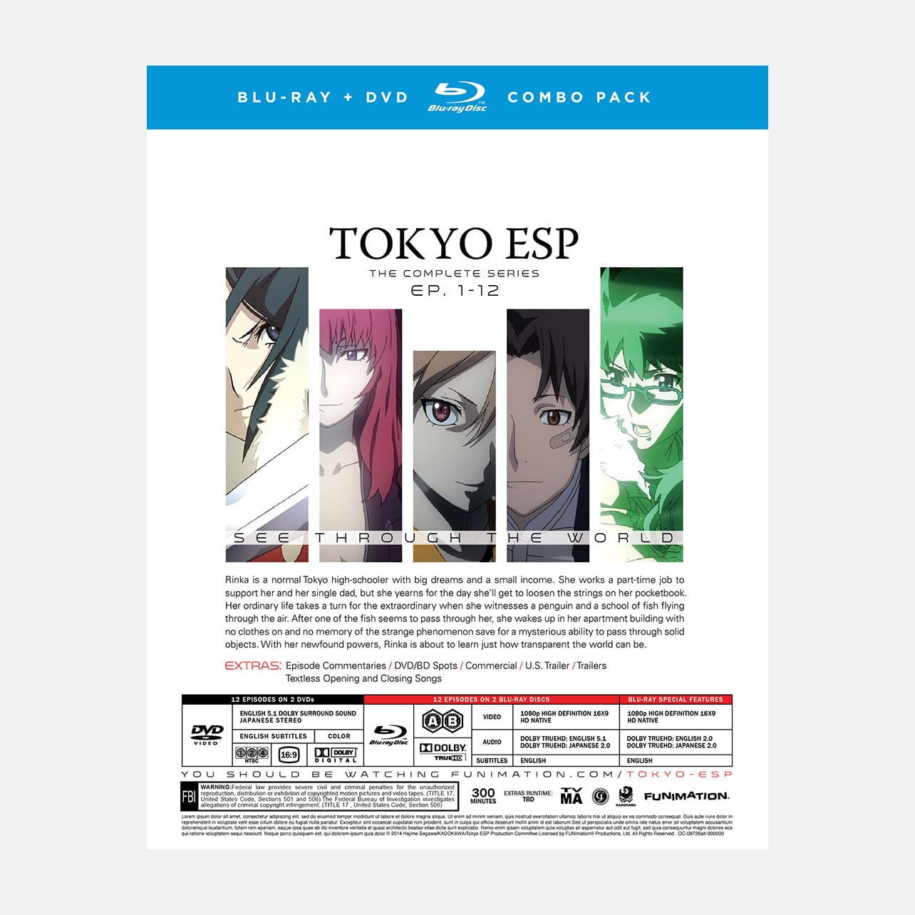 Tokyo ESP - Blu-ray + DVD - Alt | Crunchyroll store