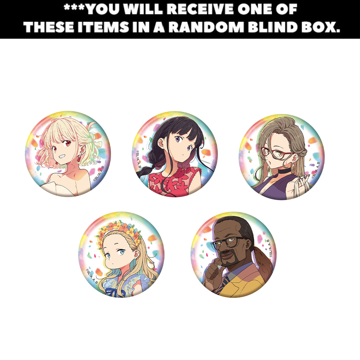 Lycoris Recoil Tin Badge Blind Box | Crunchyroll Store