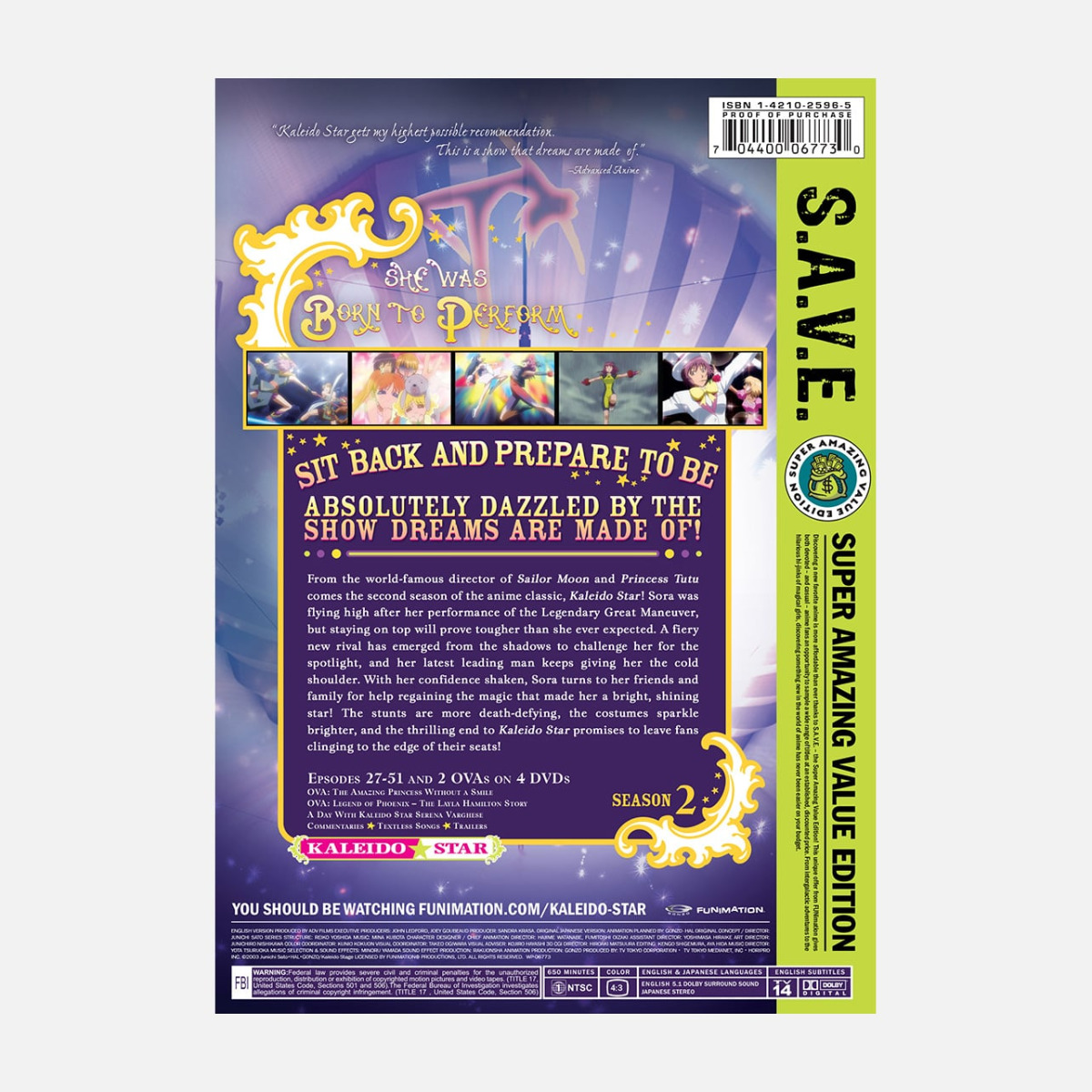 Kaleido Star - Season 2 + OVA - DVD | Crunchyroll store