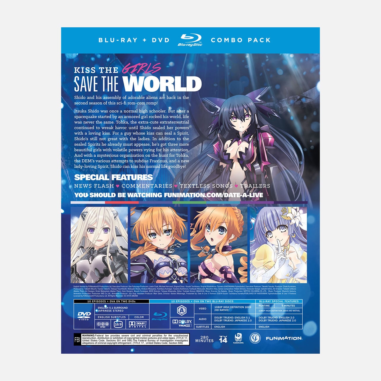 Date A Live 2 - Season 2 - Blu-ray + DVD | Crunchyroll store