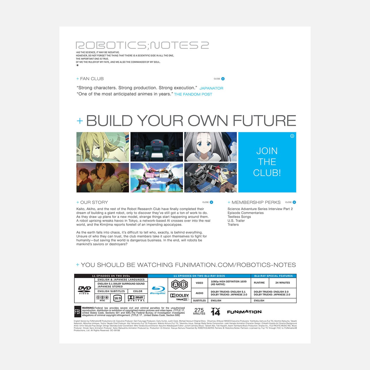Robotics;Notes - Part 2 - Blu-ray + DVD | Crunchyroll store