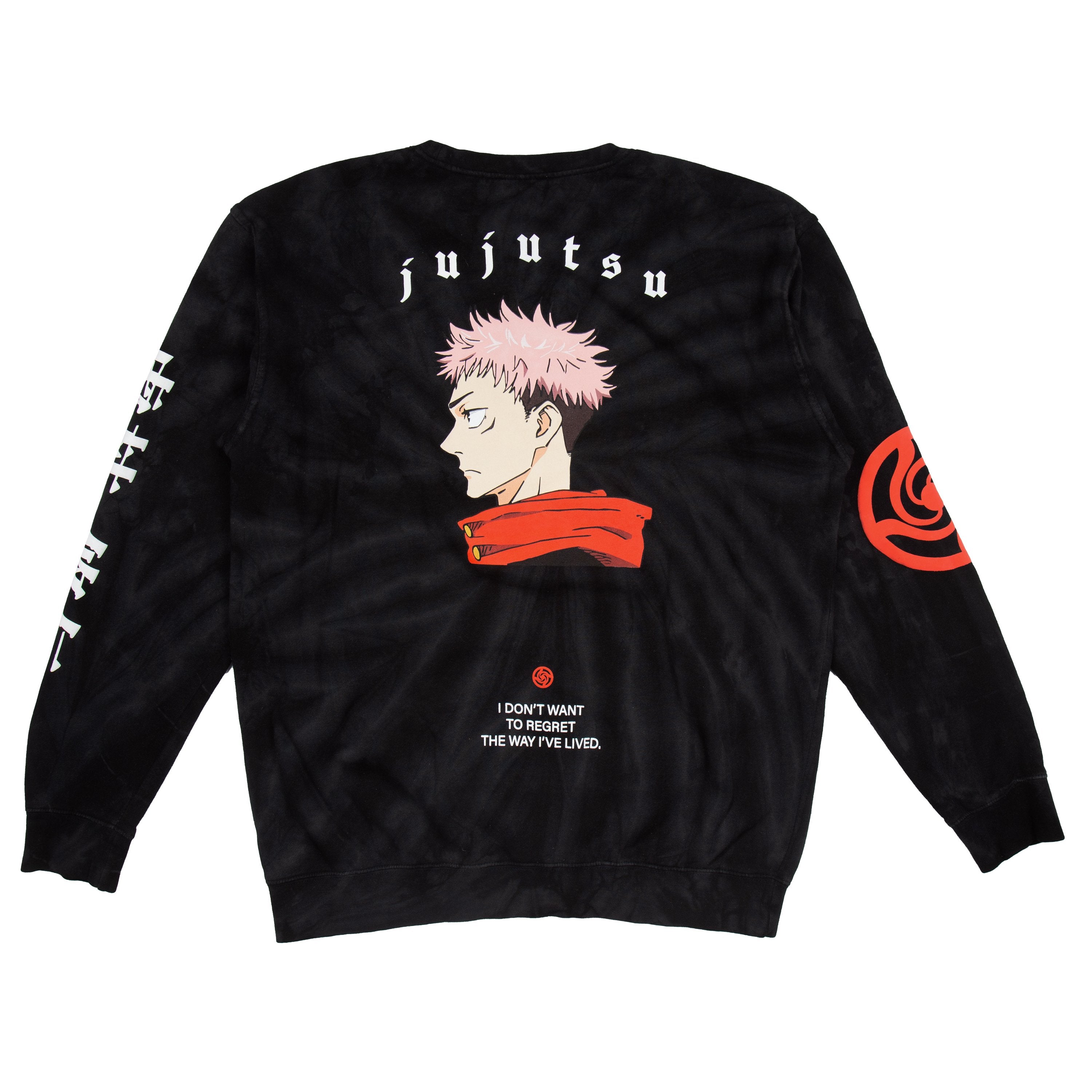 CR Loves Jujutsu Kaisen - Yuji Itadori Jujutsu Profile Tie Dye Crew ...