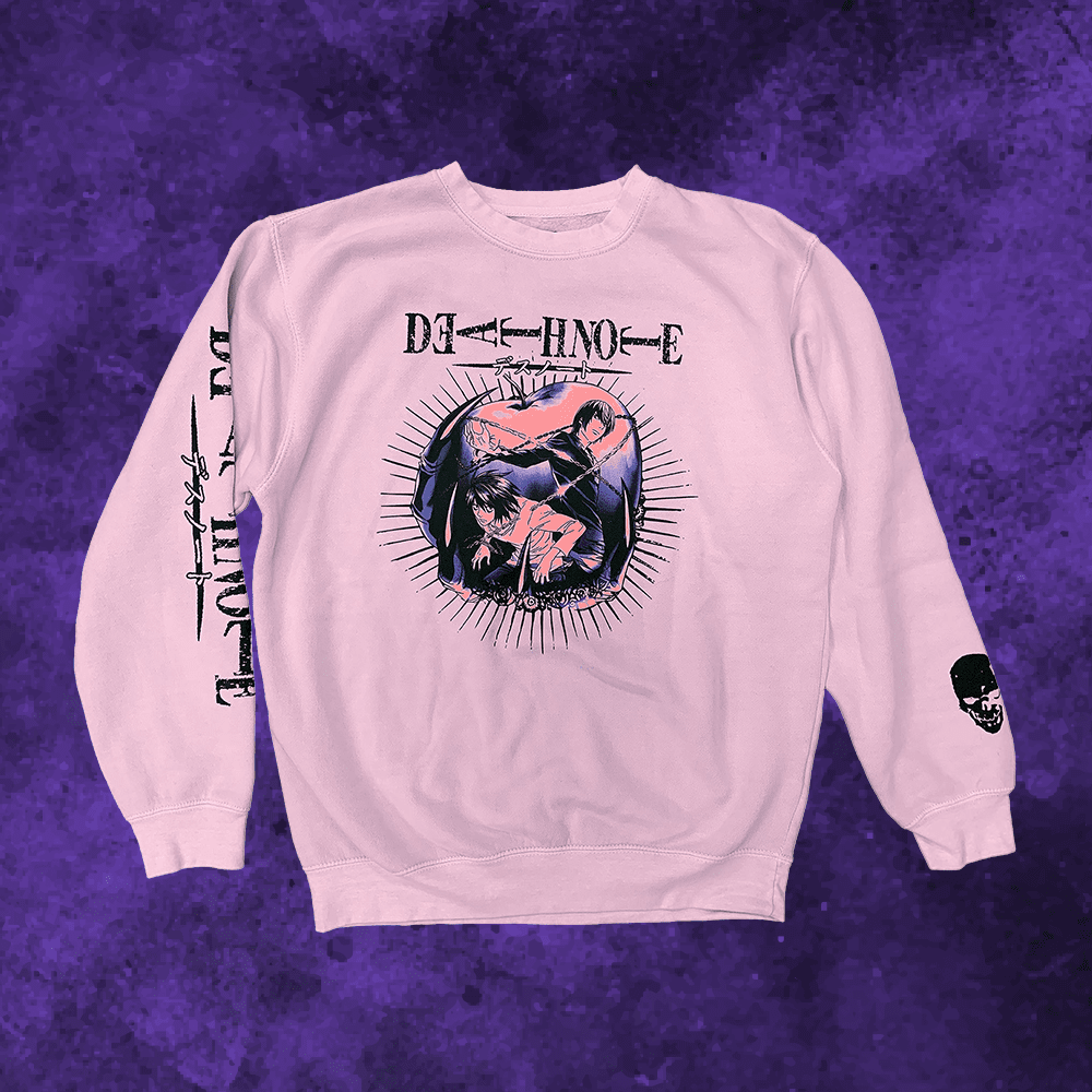 Death Note - L Light Apple Crew Sweatshirt - Crunchyroll Exclusive ...