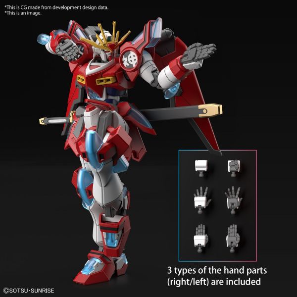 Gundam Build Metaverse - Shin Burning Gundam HG 1/144 Model Kit ...