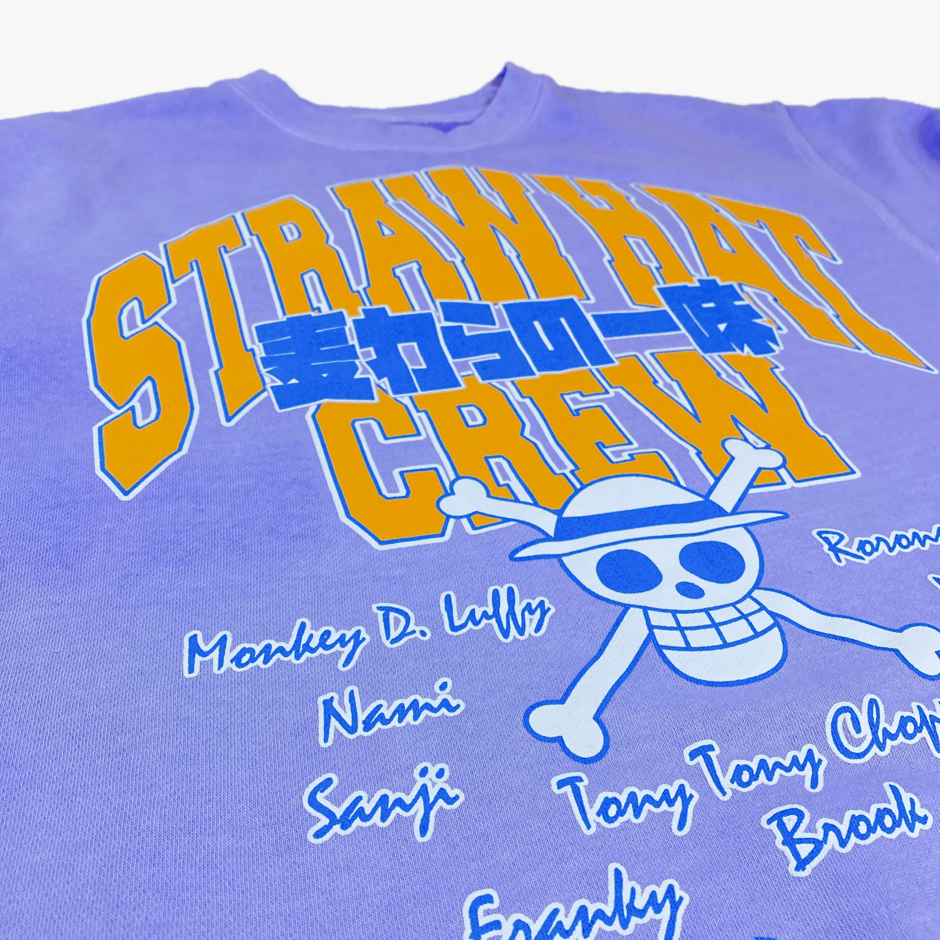One Piece - Staw Hat Crew Names Purple Crew Sweatshirt - Crunchyroll ...