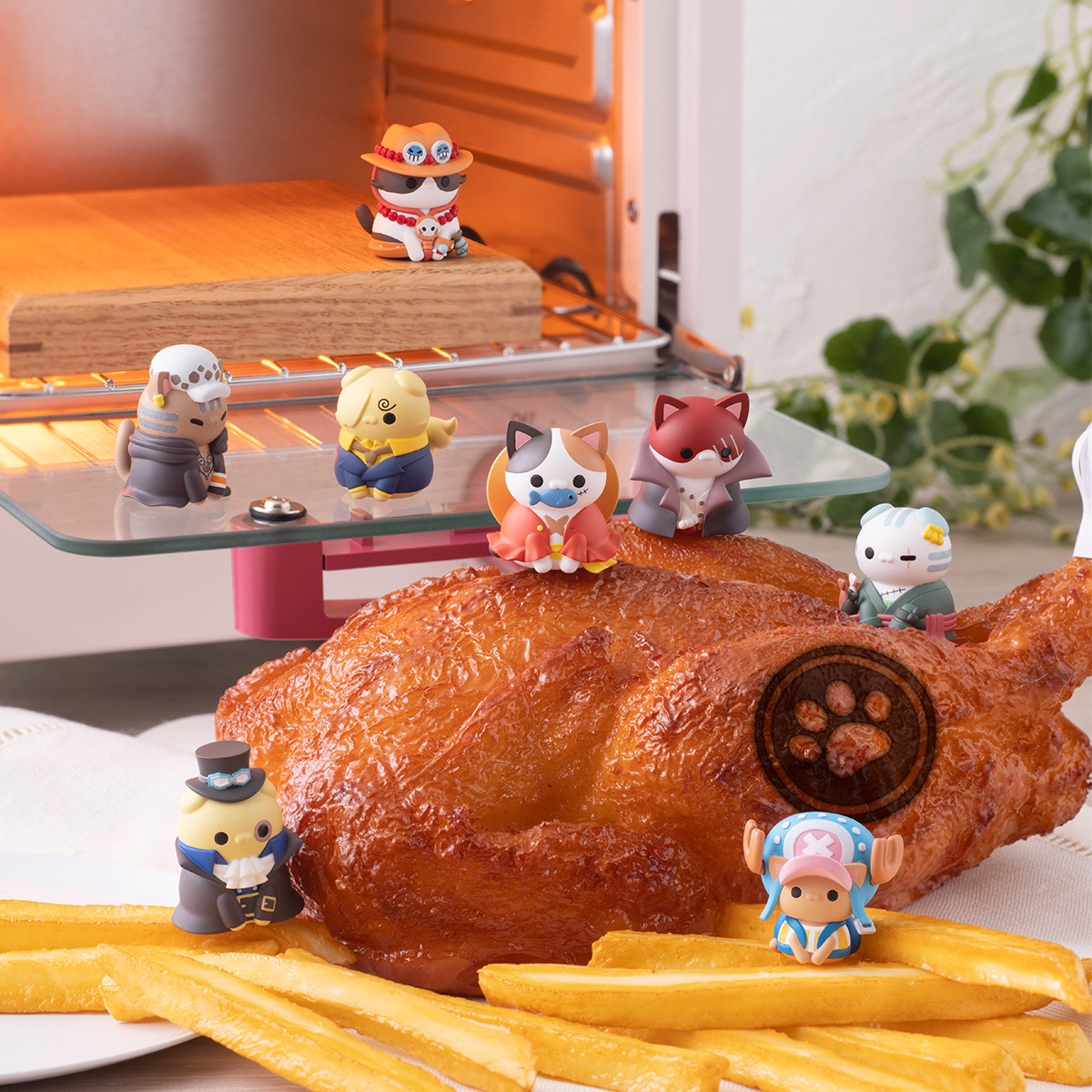 One Piece - Nyan Piece King O/T Paw-Rates Mini 8pc Figure Set (with ...