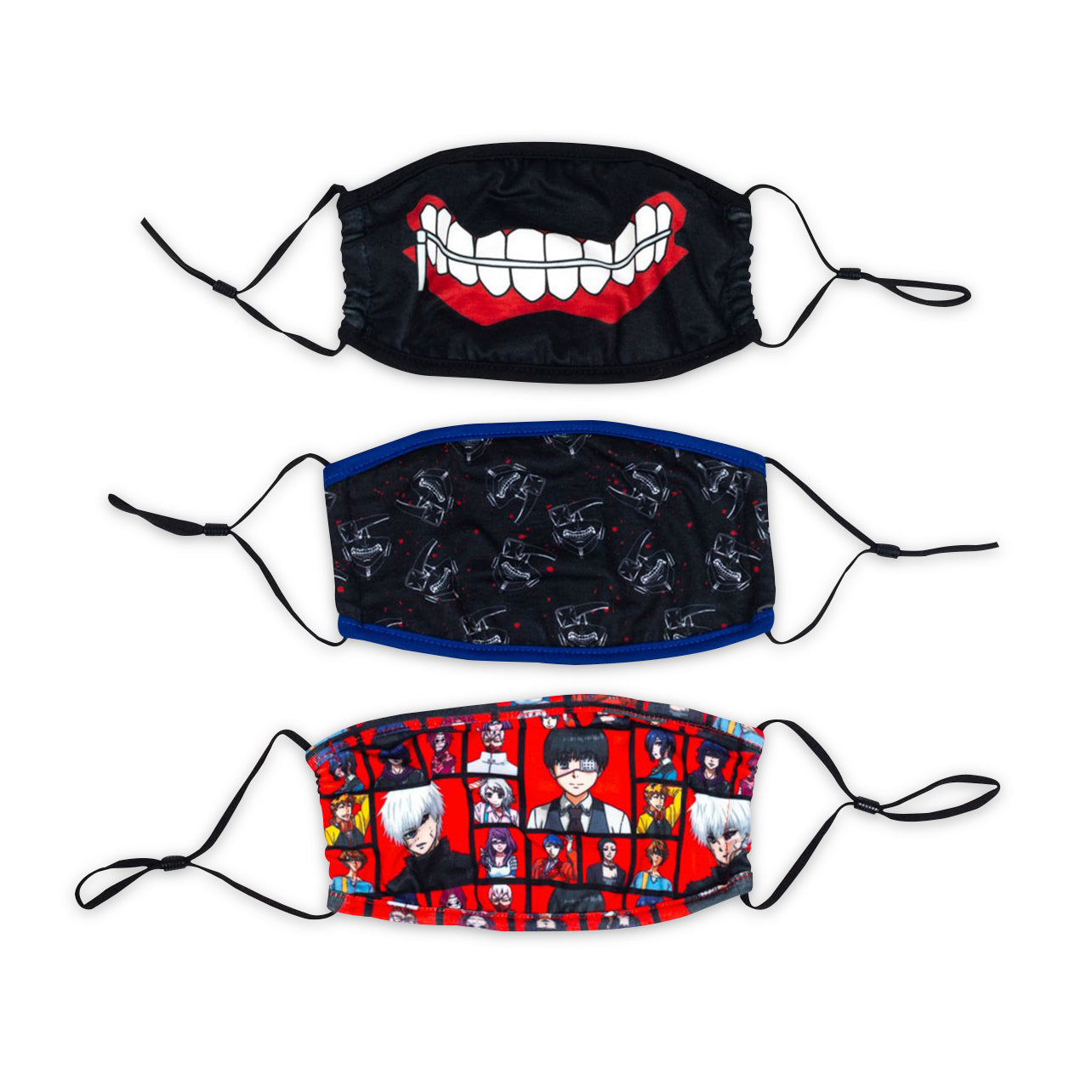 Tokyo Ghoul - 3 Pack Adjustable Face Masks | Crunchyroll store